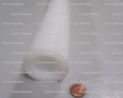 UHMW Plastic Tubes, White, .750 to 5.035 Inch Outside Diameters
