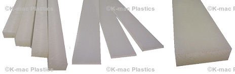 Polypropylene Rectangle and Square Bars, Natural Tint