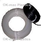 Polypropylene Plastic Tubing, Natural, Black, 1/4 to 2.0 inch OD